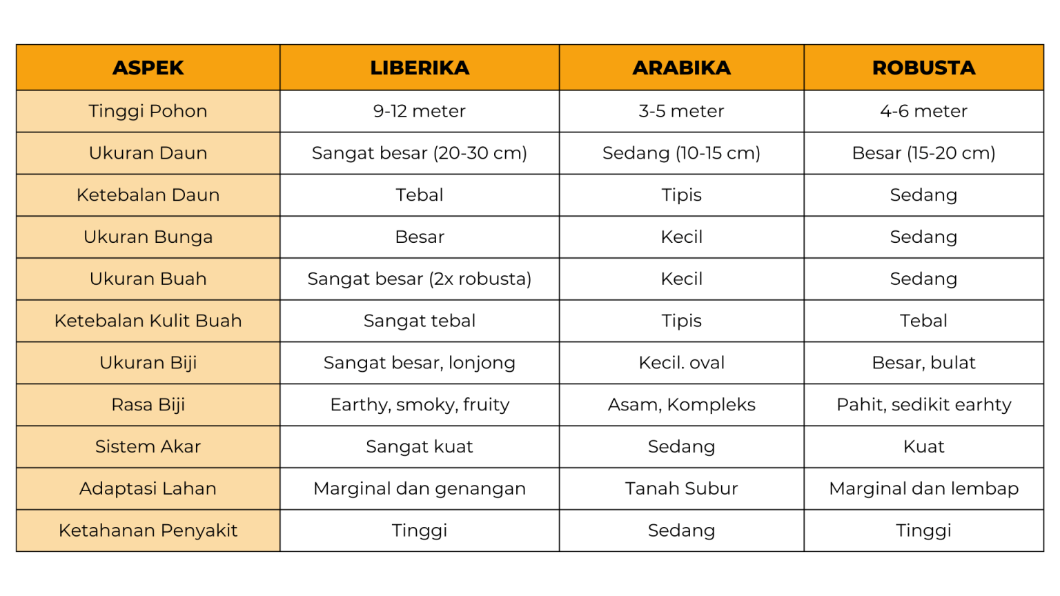 KARAKTERISTIK TANAMAN KOPI LIBERIKA DIBANDING VARIETAS KOPI LAINNYA ...